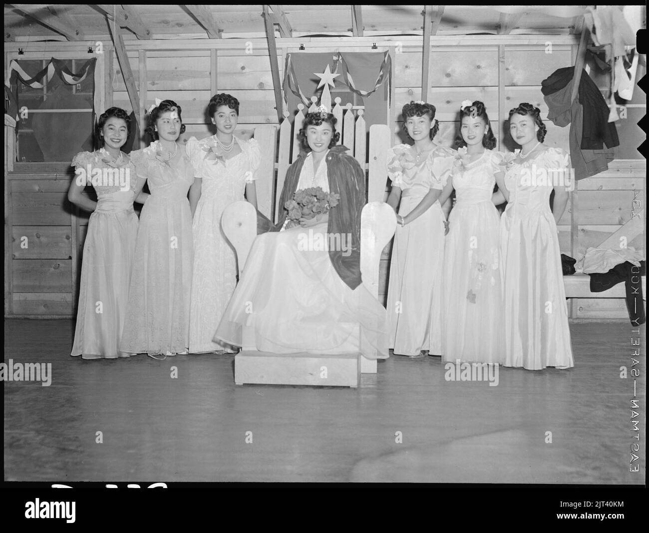 Tule Lake Relocation Center, Newell, California. The Labor Day queen ...