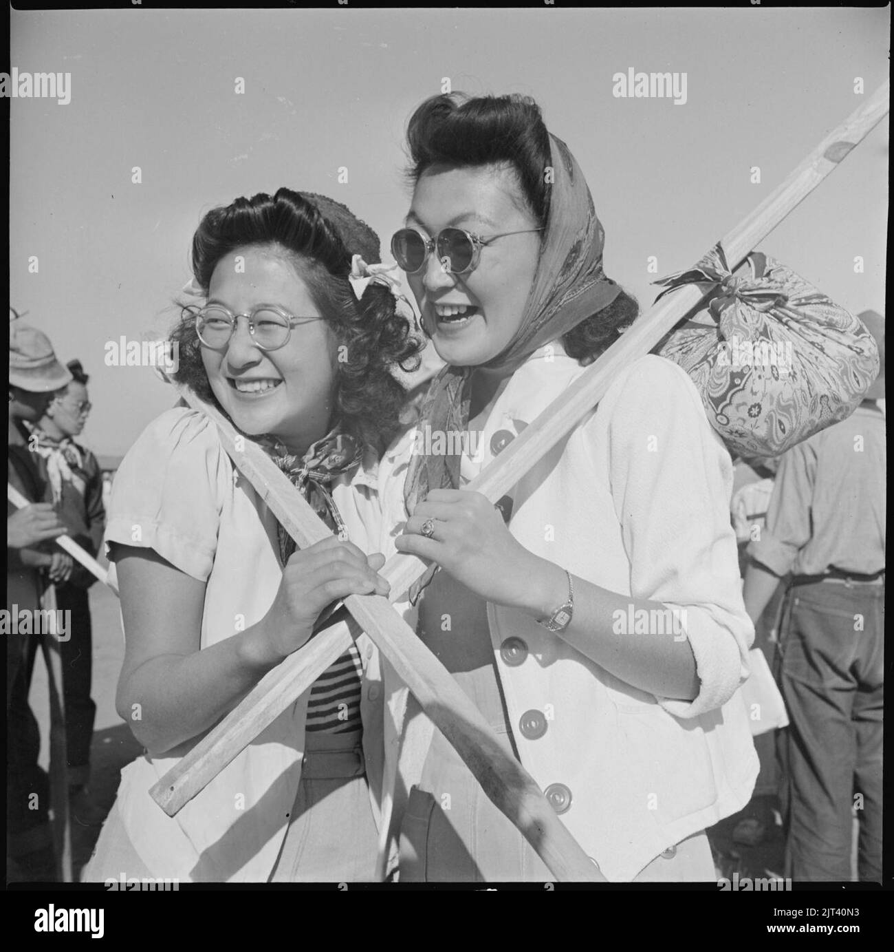 Tule Lake Relocation Center, Newell, California. Two pretty evacuees ...