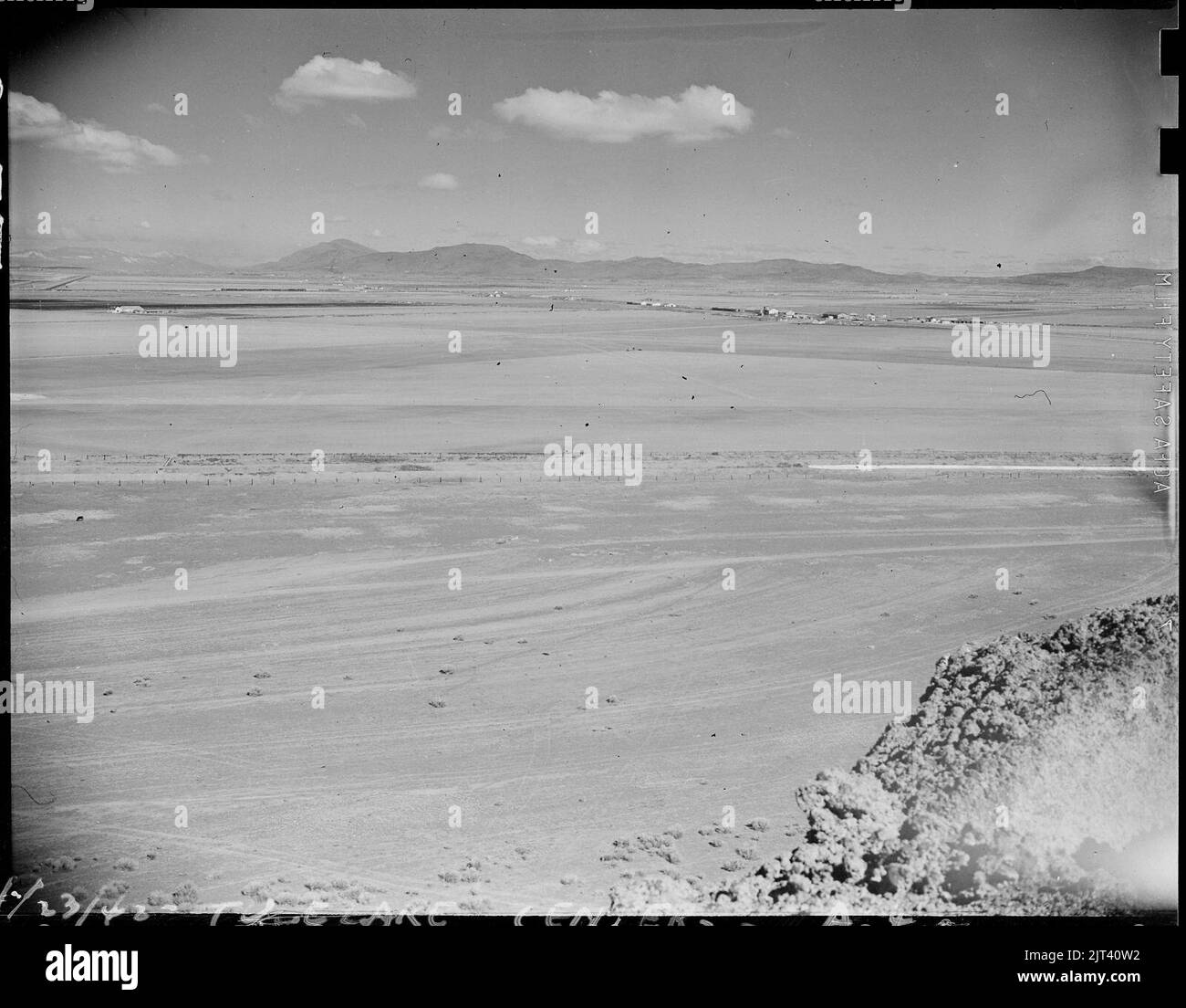 Tule Lake, California. A panoramic view of the agricultrual land which ...