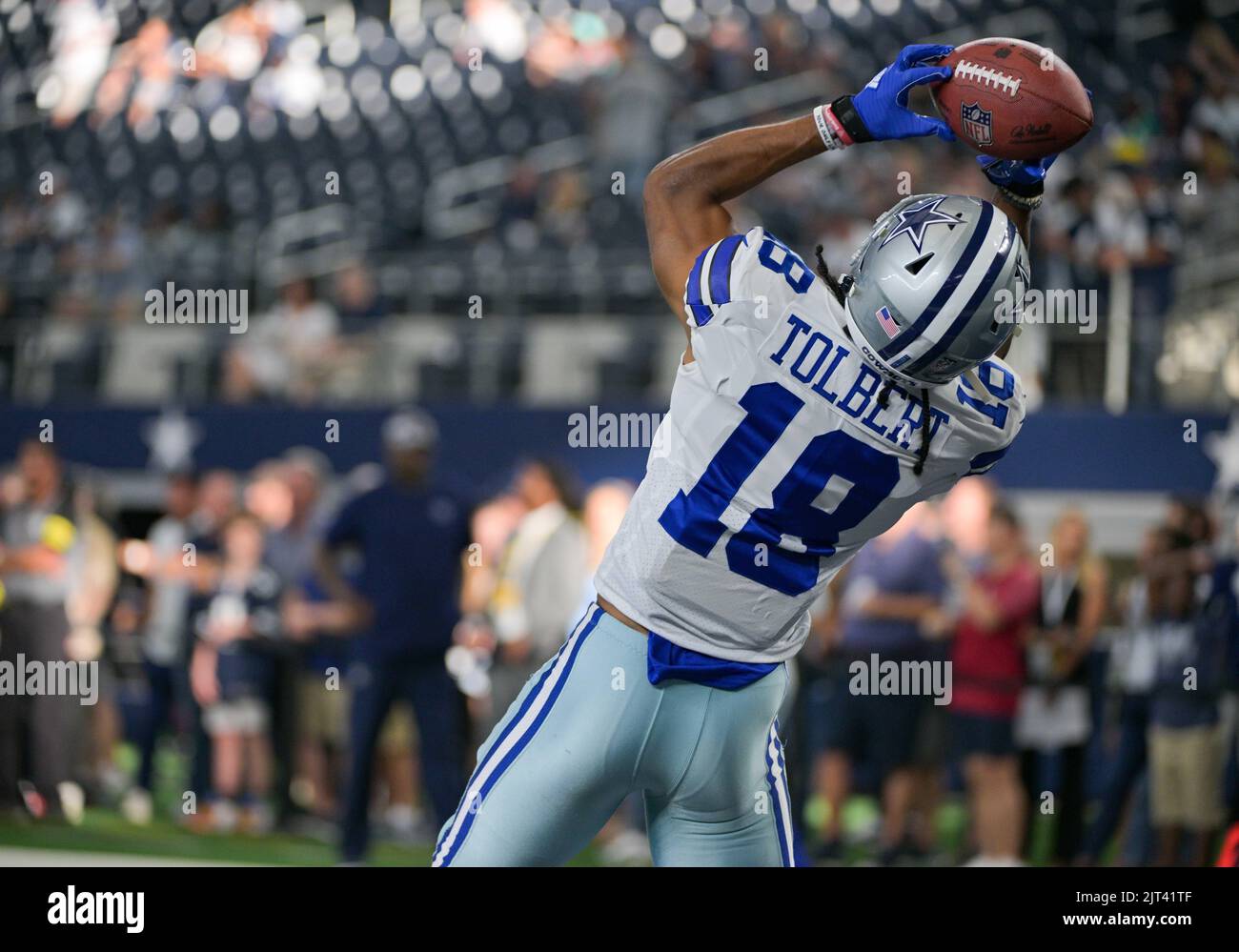 August 26 2022: Dallas Cowboys wide receiver Jalen Tolbert (18) before ...