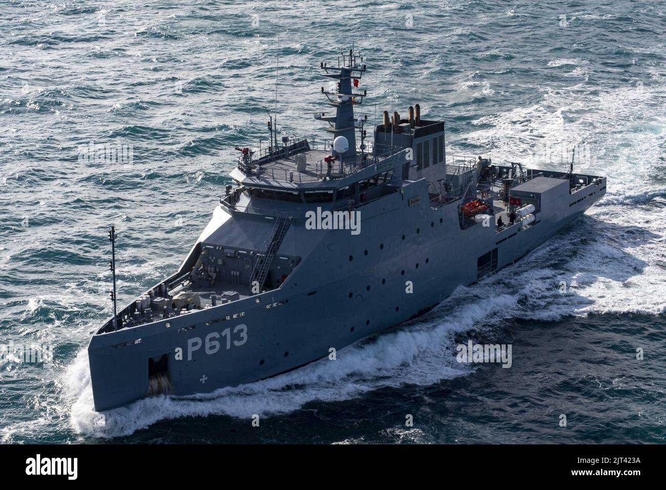 Tunisian Navy offshore patrol vessel Sophonisbe (P613) with US Navy ...