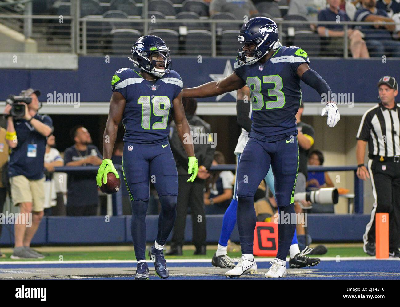 August 26 2022: Seattle Seahawks wide receiver Penny Hart (19) and ...