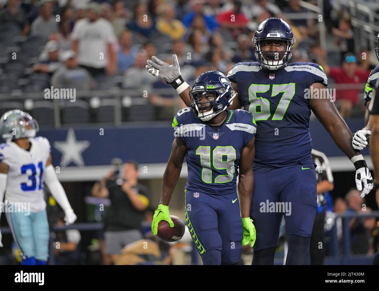 August 26 2022: Seattle Seahawks wide receiver Penny Hart (19) and ...