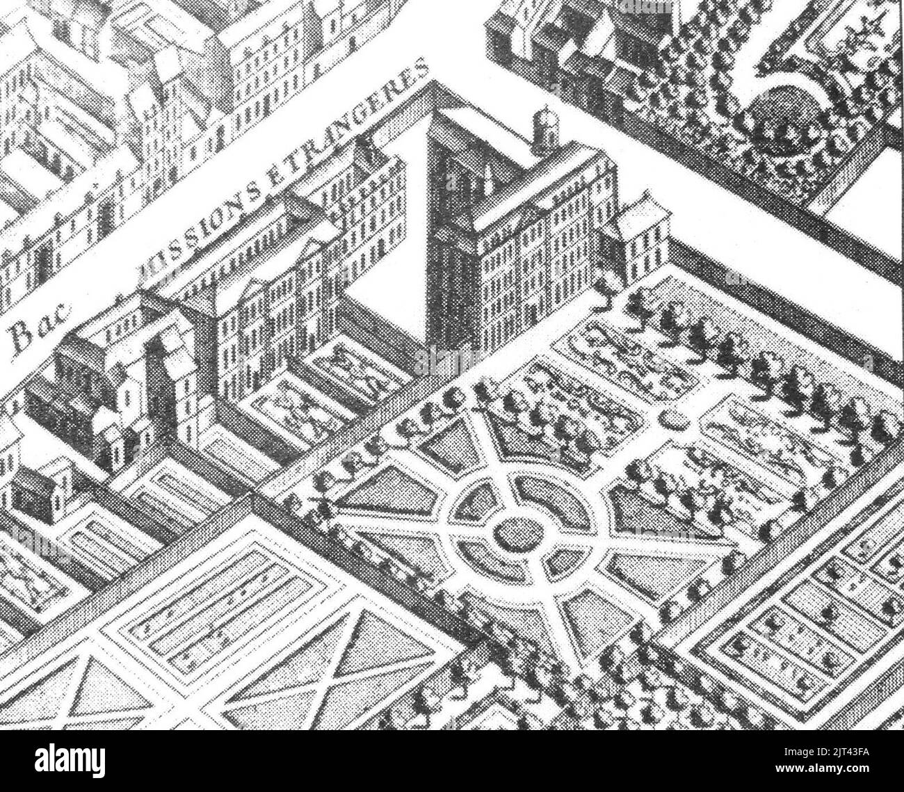 Turgot 1739 map MEP detail Stock Photo - Alamy
