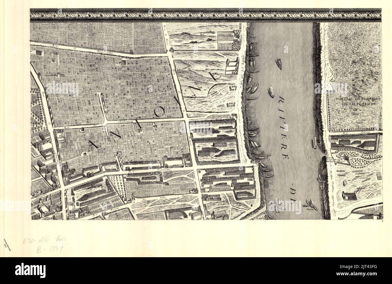 Turgot map of Paris - Sheet 02 - UWM Libraries Stock Photo - Alamy