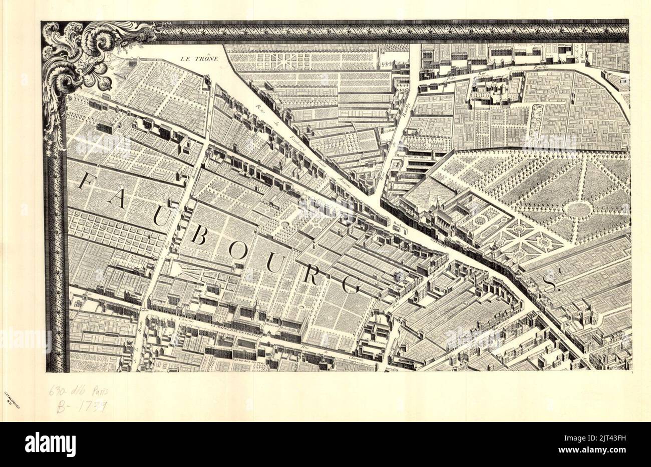 Turgot map of Paris - Sheet 01 - UWM Libraries Stock Photo - Alamy