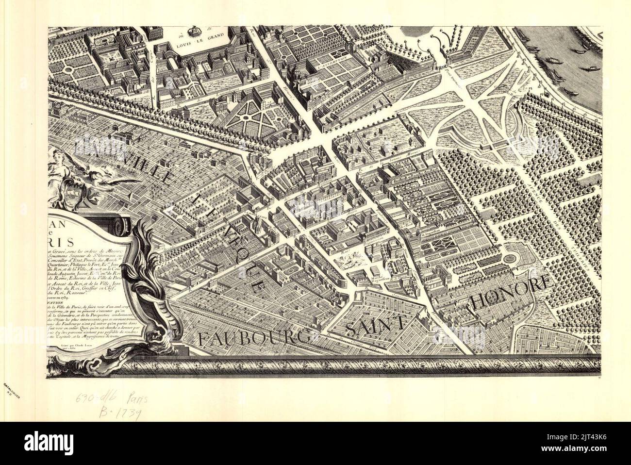 Turgot map of Paris - Sheet 19 - UWM Libraries Stock Photo - Alamy