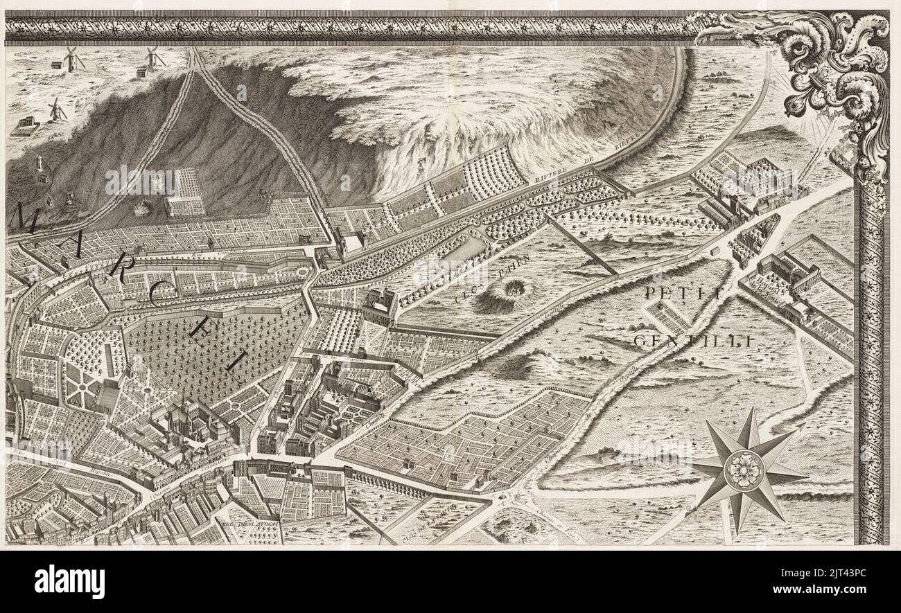 Turgot map of Paris, sheet 4 - Norman B. Leventhal Map Center Stock ...