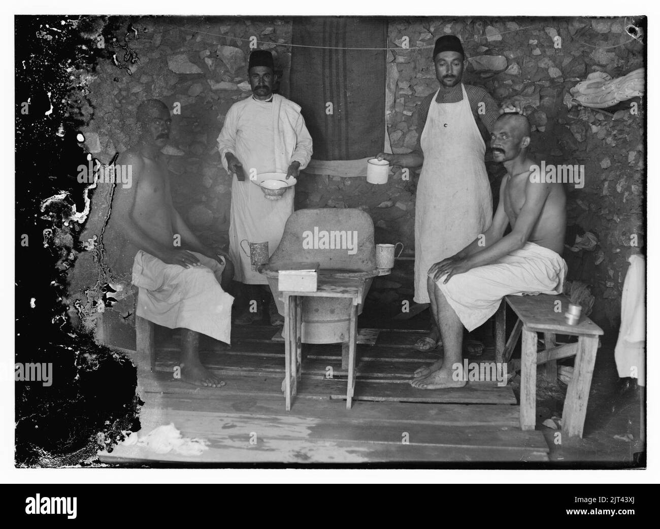 Turk (i.e., Turkish) hospital tent interior Stock Photo - Alamy