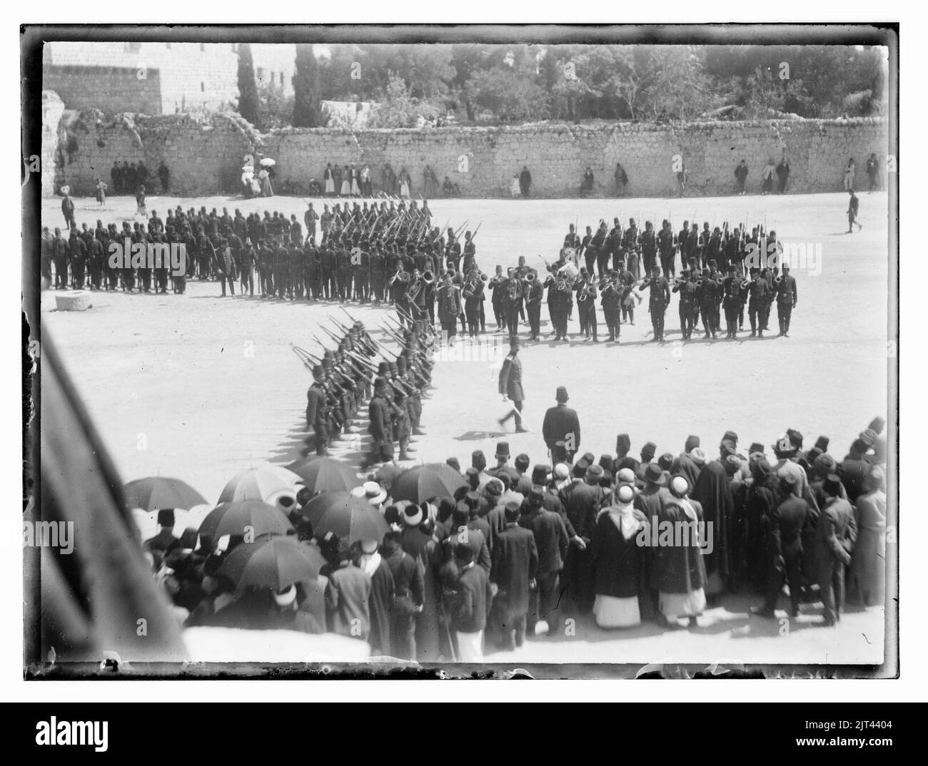 Turk mili. (i.e., military) WWI. Turk army on parade Stock Photo - Alamy