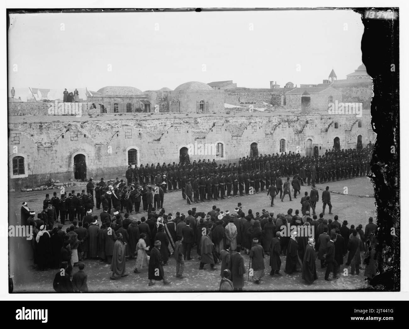 Turk. (i.e., Turkish) troops & band on parade ground Stock Photo - Alamy