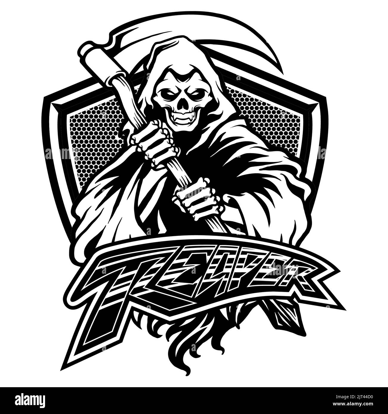 Grim reaper logo hi-res stock photography and images - Alamy