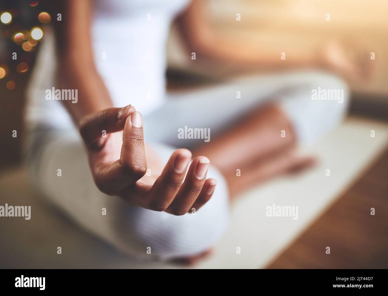Mindful meditation sitting indoors hi-res stock photography and images ...