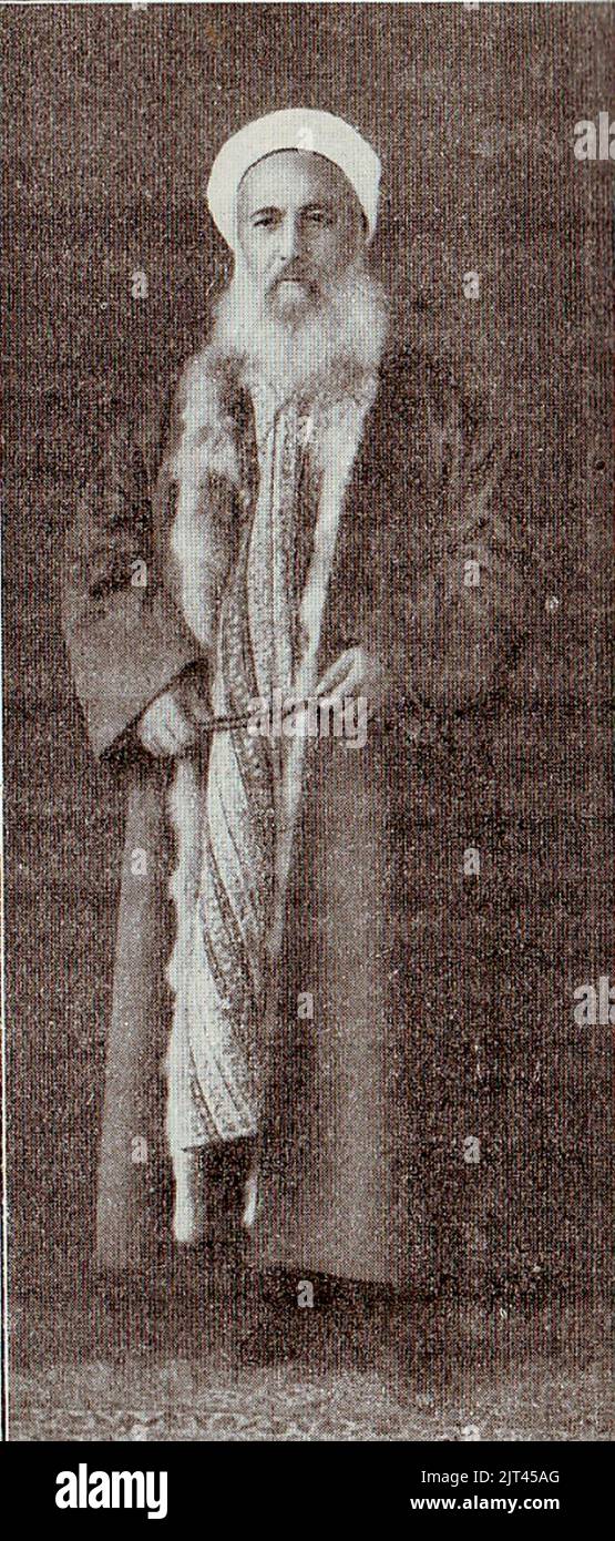 Turkish Effendi with fur kaftan with fox skin lining (c 1900 Stock ...