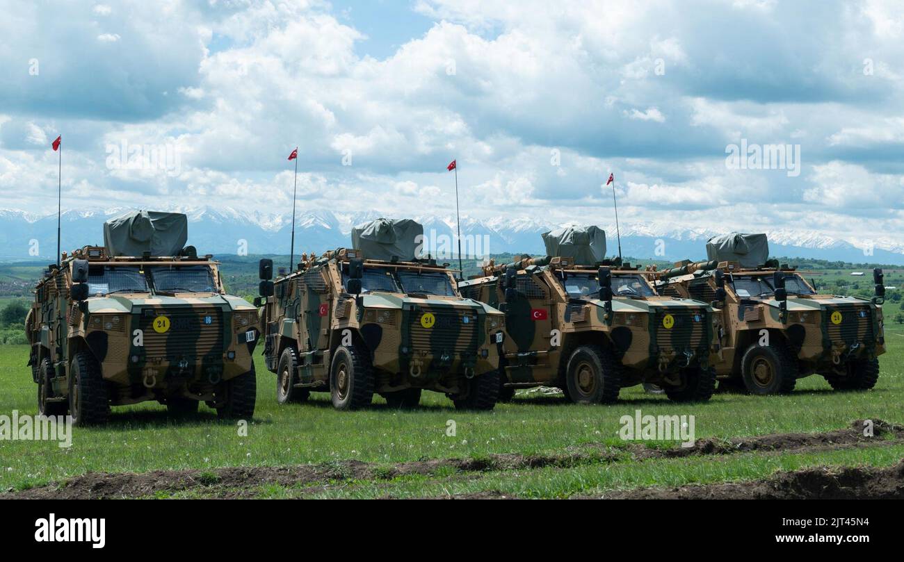 Turkish Very High Readiness Joint Task Force In Romania 210519 Stock