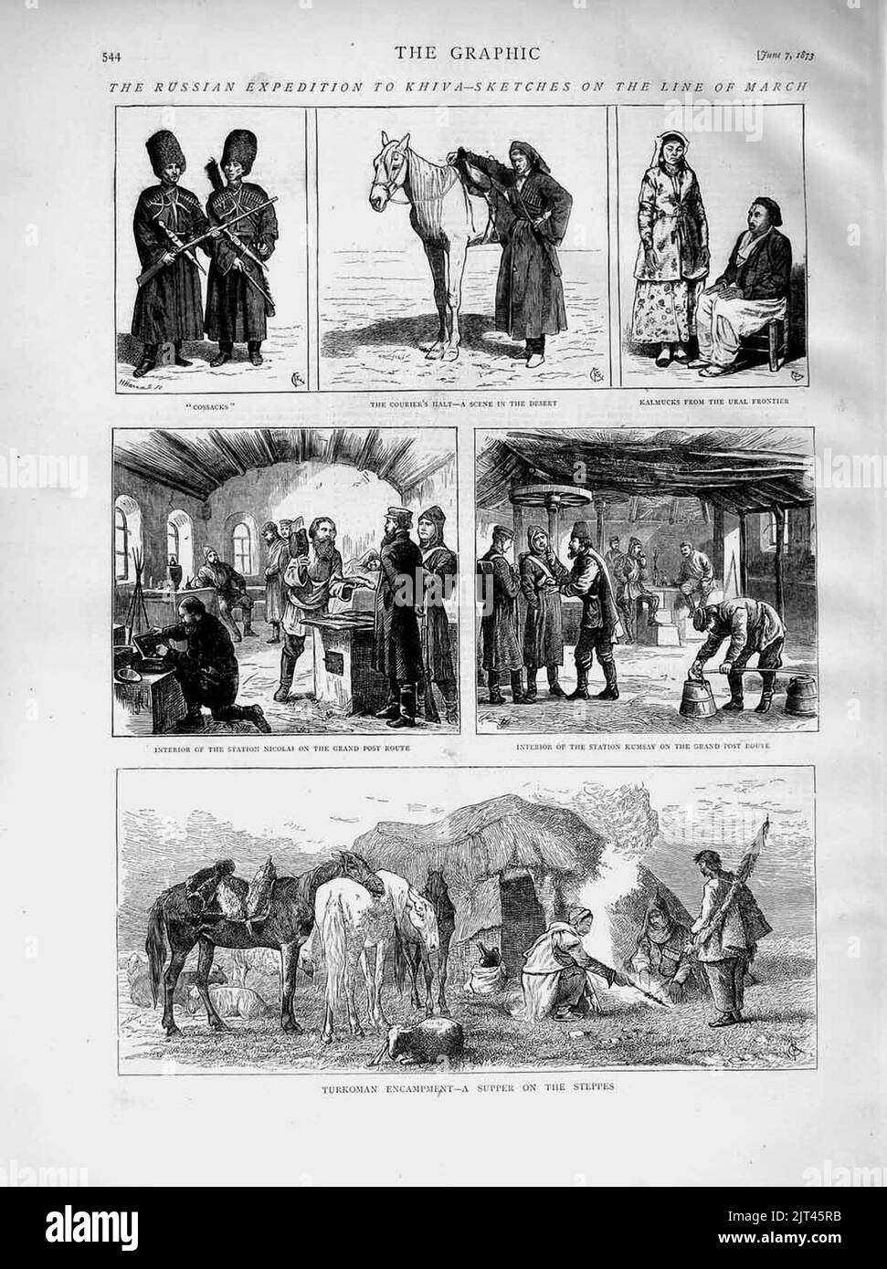 Turkoman Camp Cossacks 1873 Stock Photo - Alamy