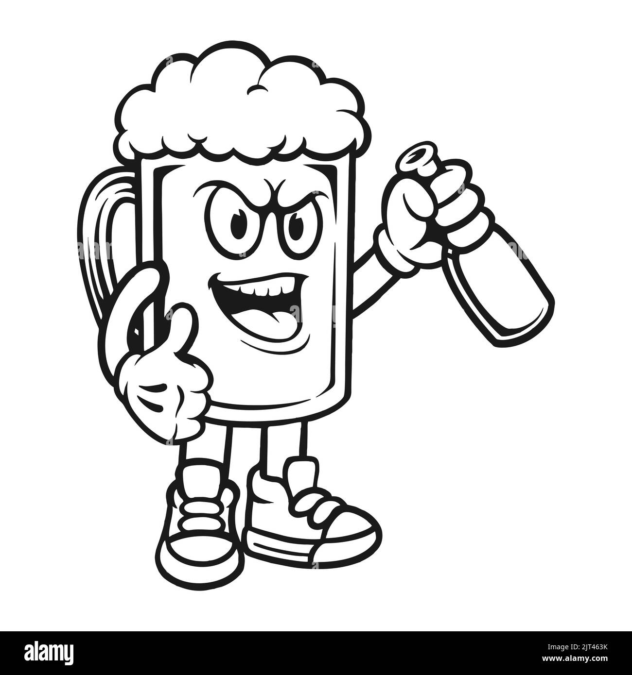 Beer Glass Cartoon Mascot Silhouette Vector illustrations for your work ...