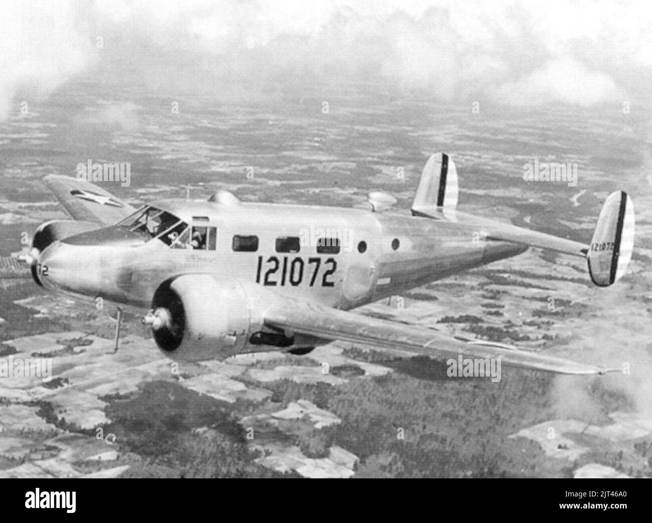Turner Army Airfield - Beech AT-7 Navigator in Flight Stock Photo - Alamy