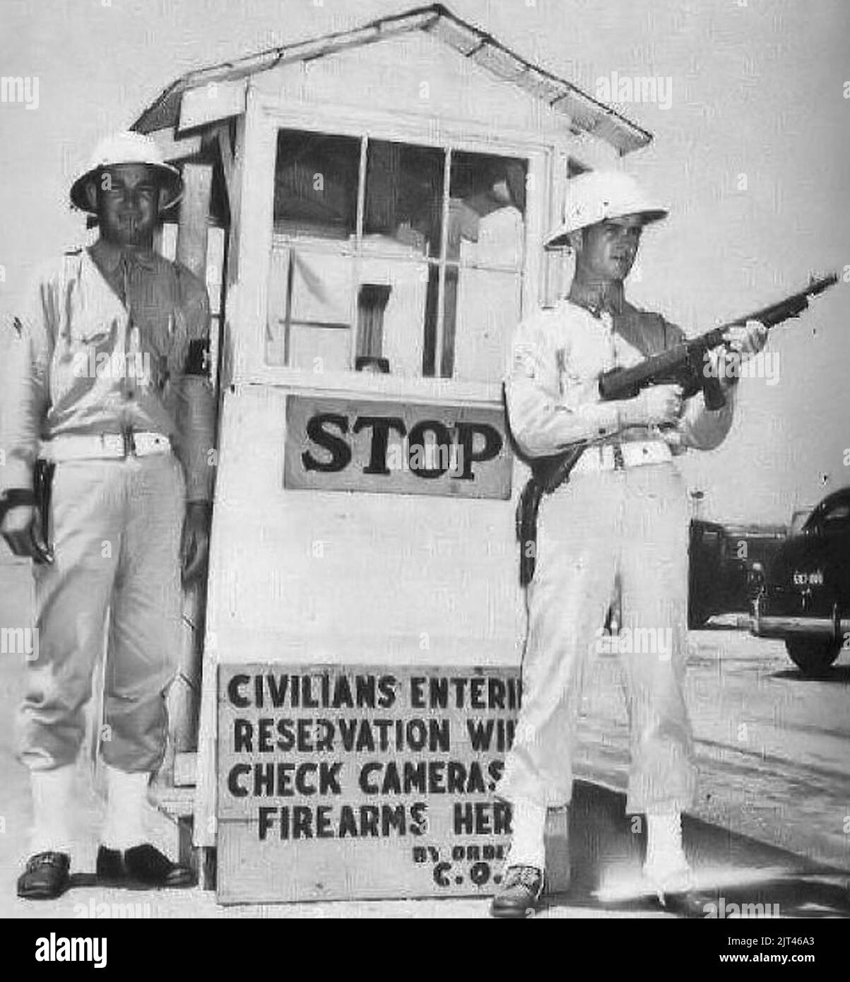 Turner Army Airfield - Main Gate Guards Stock Photo - Alamy