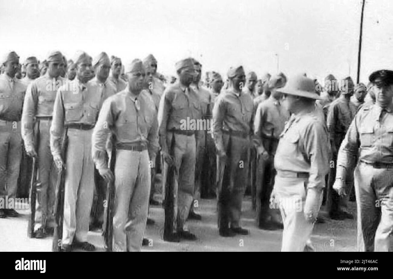 Turner Army Airfield - Colonel Reviewing Troops Stock Photo - Alamy
