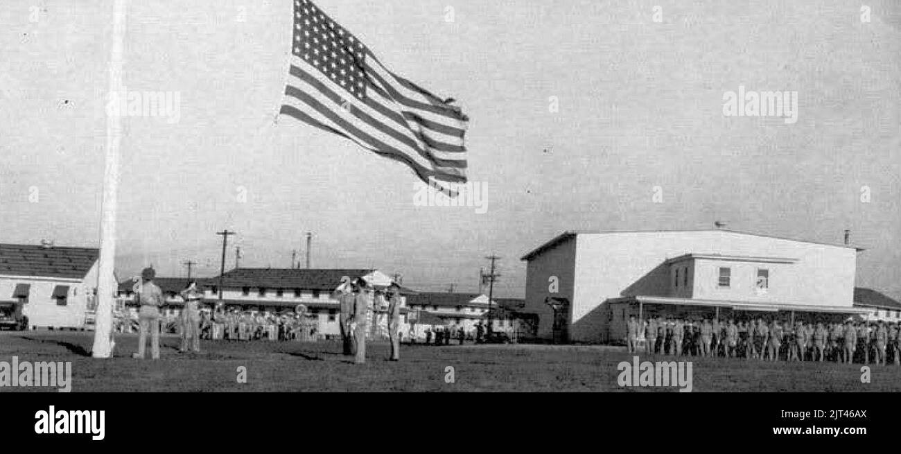 Turner Army Airfield - Retreat Formation Stock Photo - Alamy