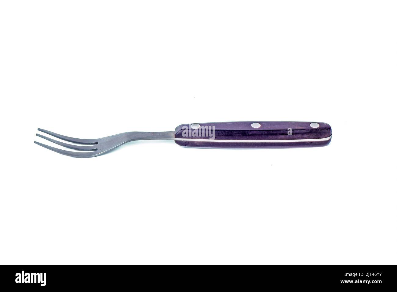a fork with three teeth, isolated on a white background Stock Photo - Alamy