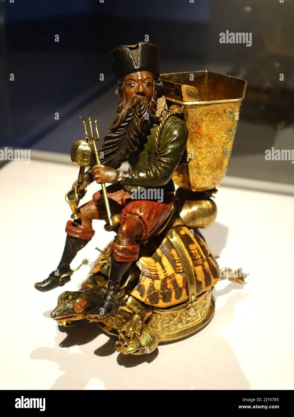 Turtle automaton with Neptune as vintner, by Leodegar Grimaldo, Germany ...