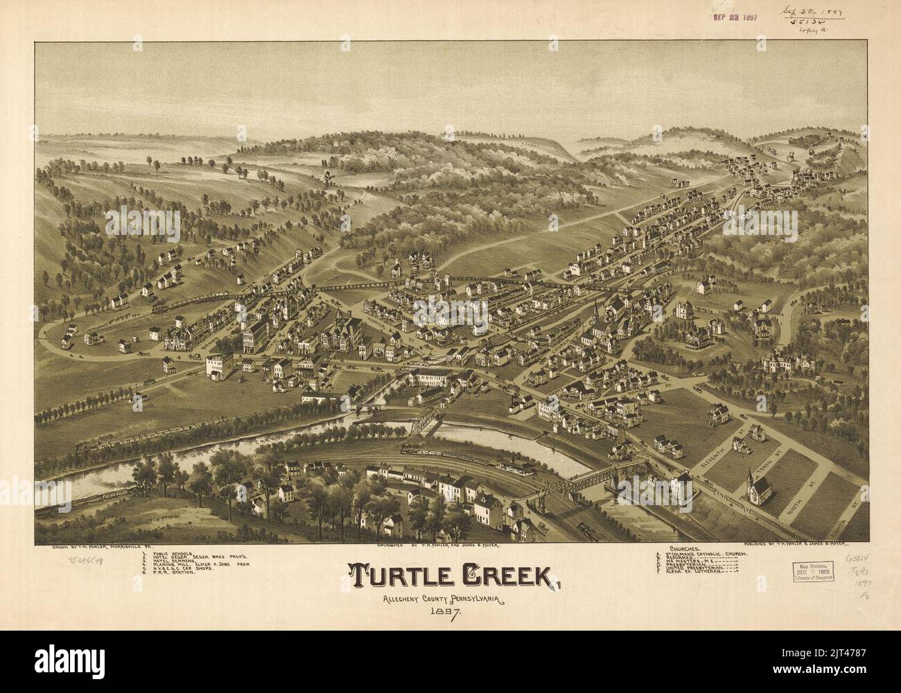 Turtle Creek, Allegheny County, Pennsylvania 1897 Stock Photo - Alamy