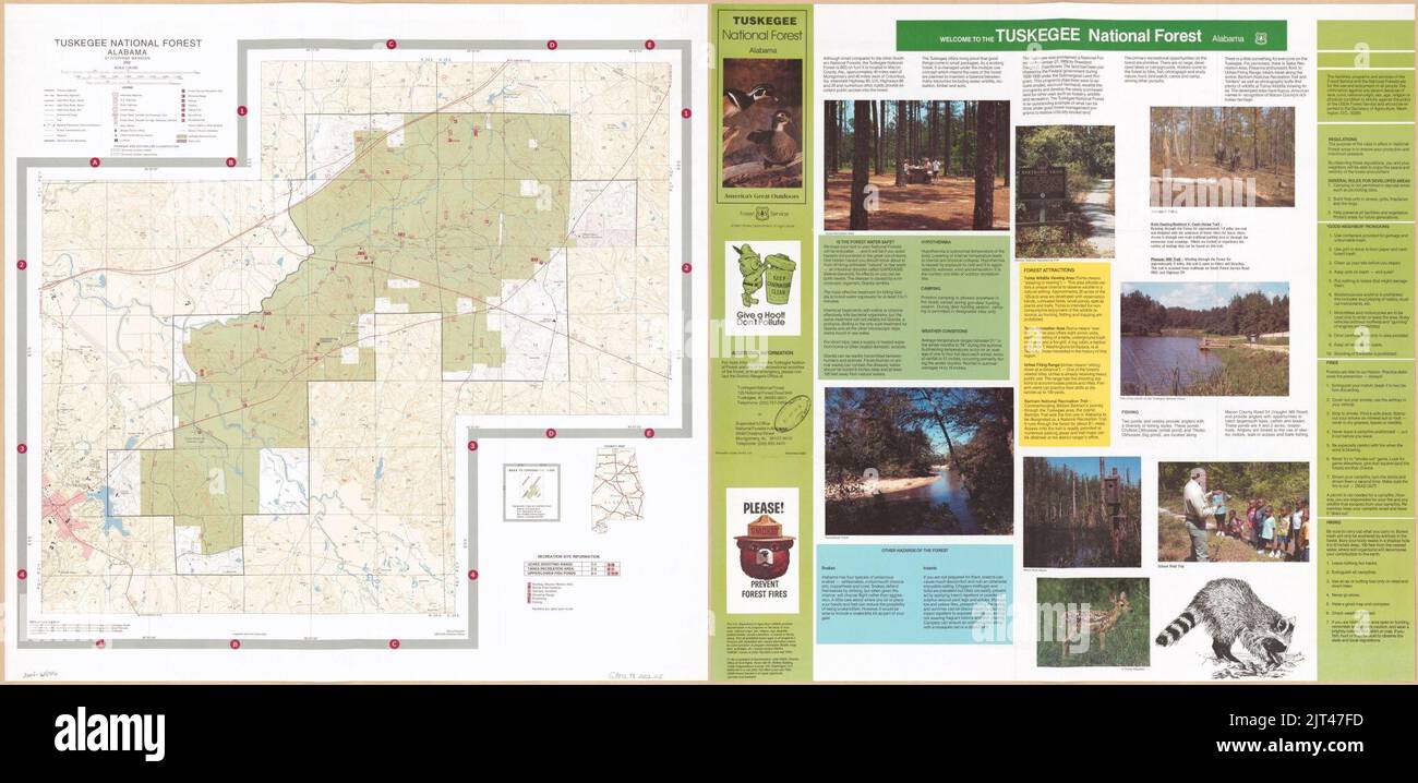 Tuskegee National Forest, Alabama, St. Stephens meridian, 2002 Stock ...