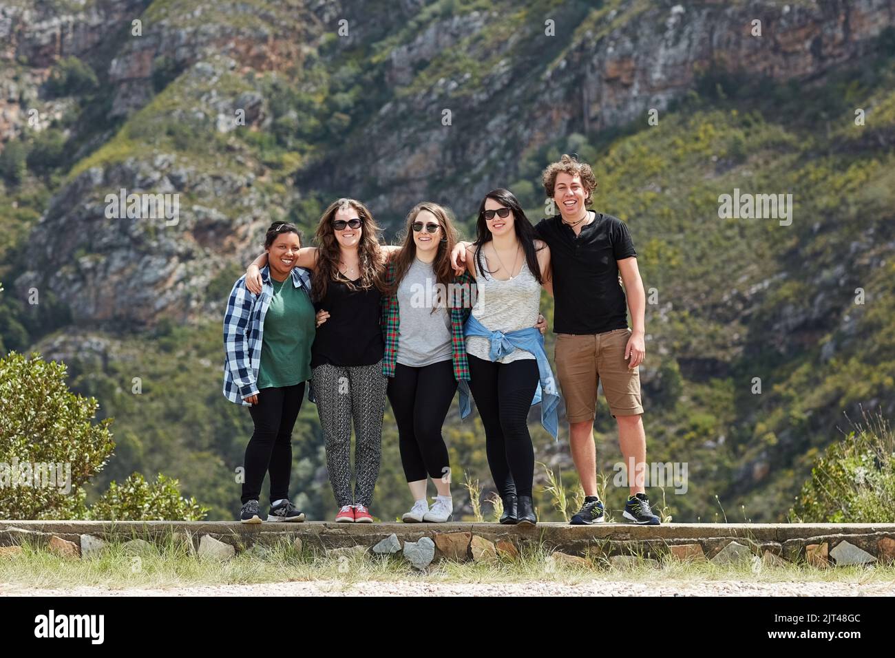 We just go together. Portrait of a group of friends having fun together ...