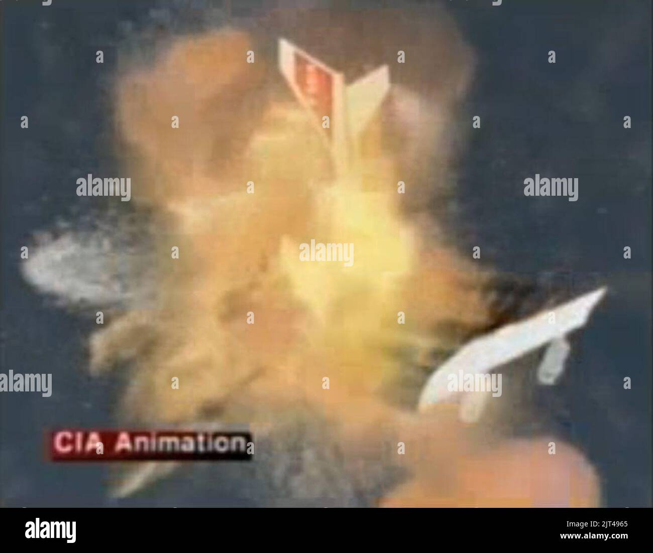 Twa n93119 wing explosion Stock Photo - Alamy