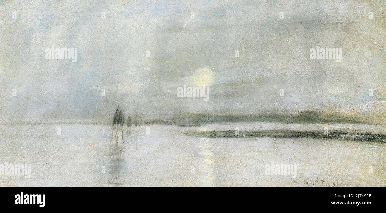 Twachtman John Moonlight Flanders Stock Photo - Alamy