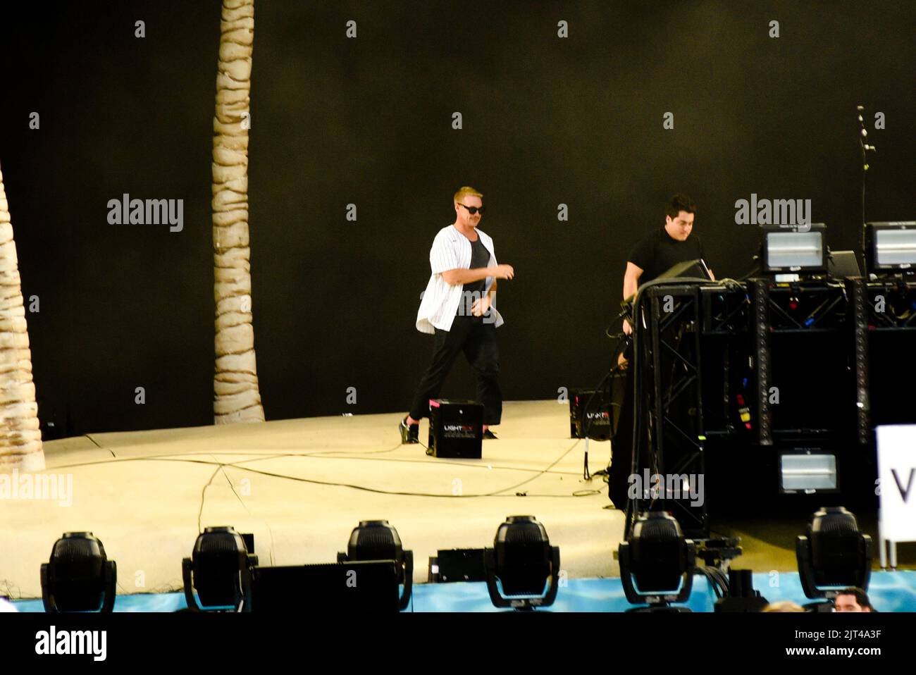 Diplo performs at Yankee Stadium on Bad Bunny's World's Hottest Tour in ...