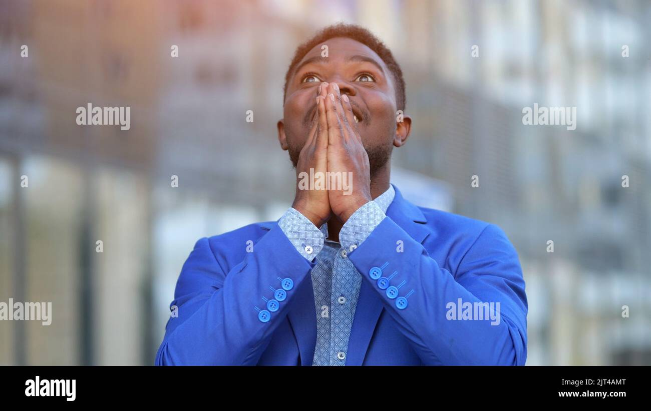 Man thanks god hi-res stock photography and images - Alamy