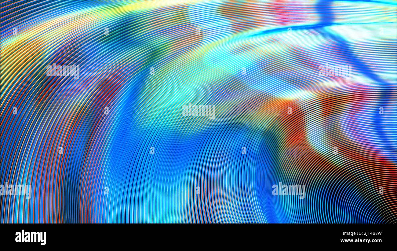 Colorful rainbow metal curves - hi-tech digital background - abstract ...