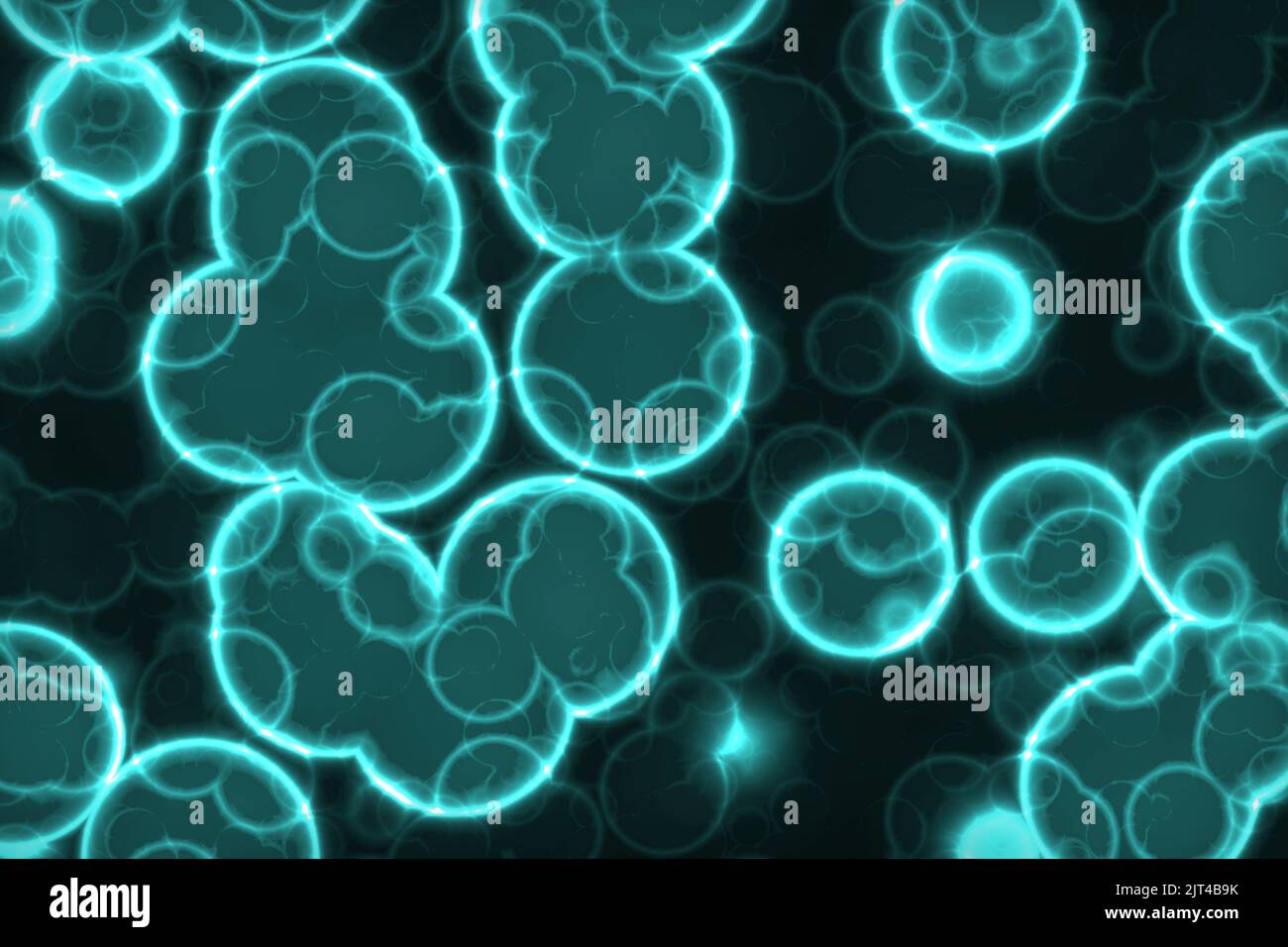 artistic nice light blue huge amount of biological primitive organisms ...