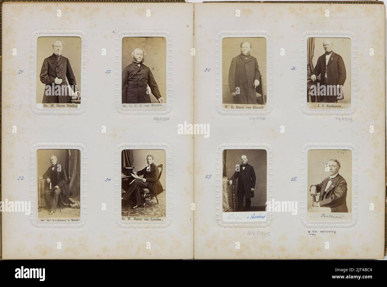Tweede Kamerleden ca 1875 - nummer 21-28 Stock Photo - Alamy