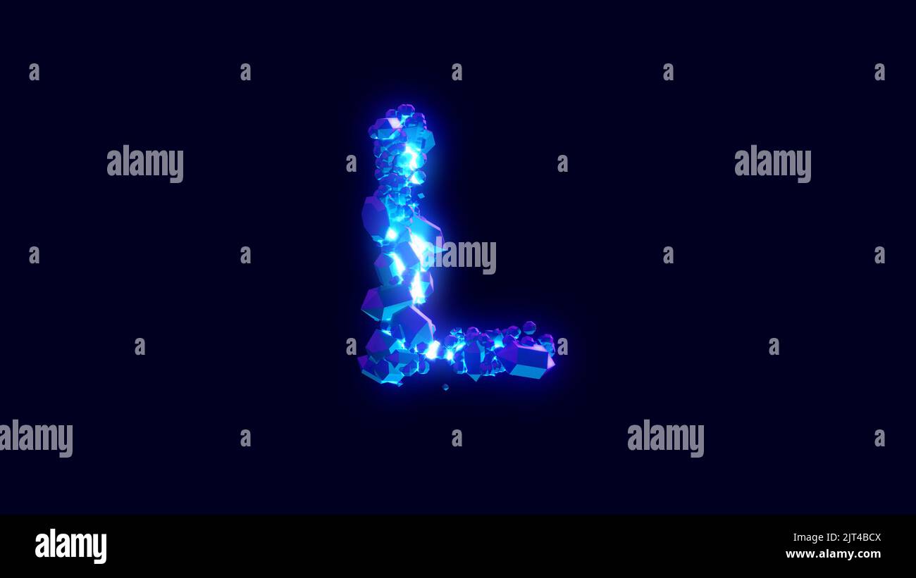 magic diamonds or ice - letter L, creative alphabet, isolated - object ...