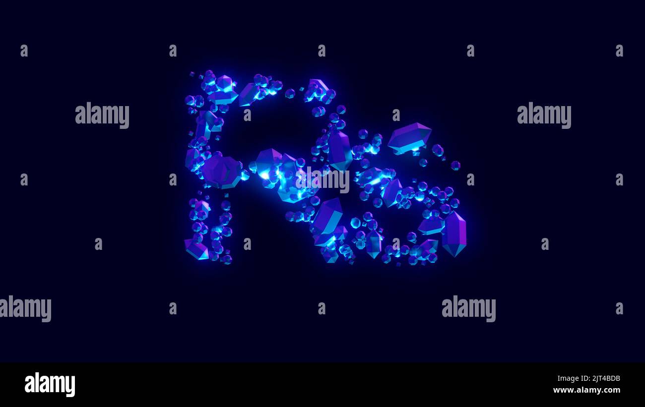 magic diamonds or ice - rupee symbol, creative alphabet, isolated ...