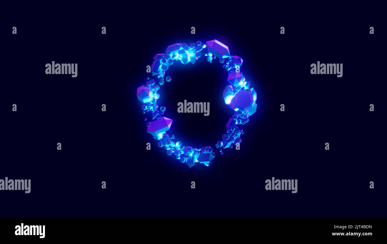 magic diamonds or crystals - letter O, creative font, isolated - object ...