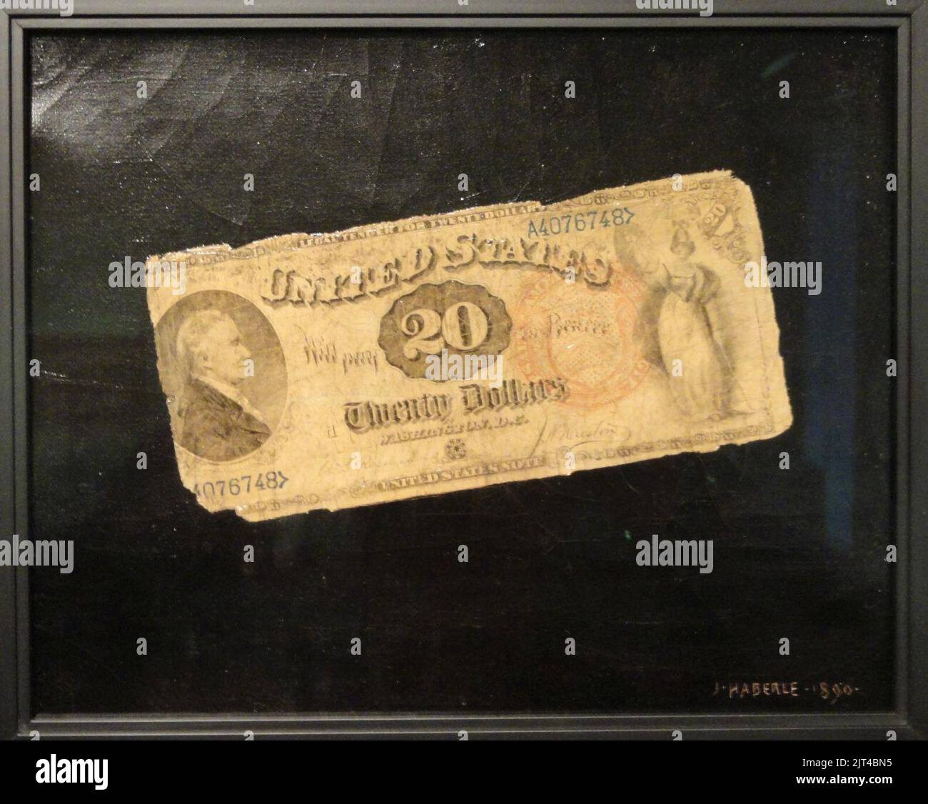 Twenty Dollar Bill, John Haberle, 1890 Stock Photo - Alamy