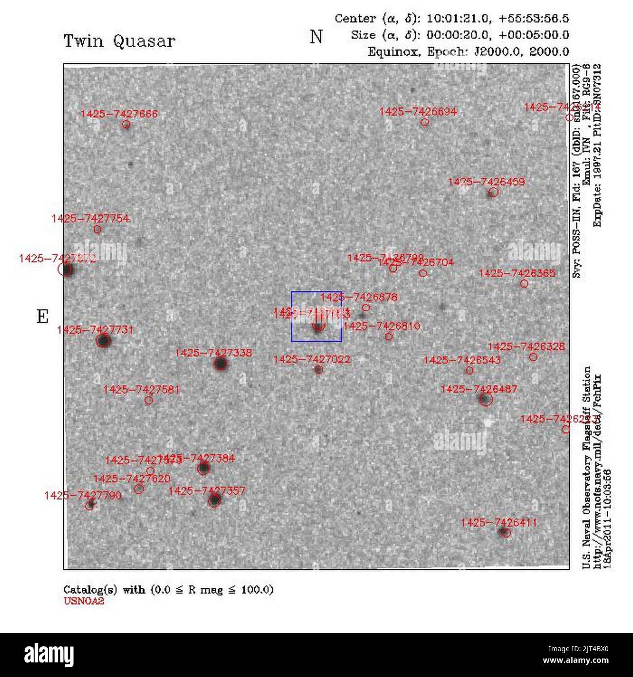 Twin Quasar USNO Stock Photo - Alamy
