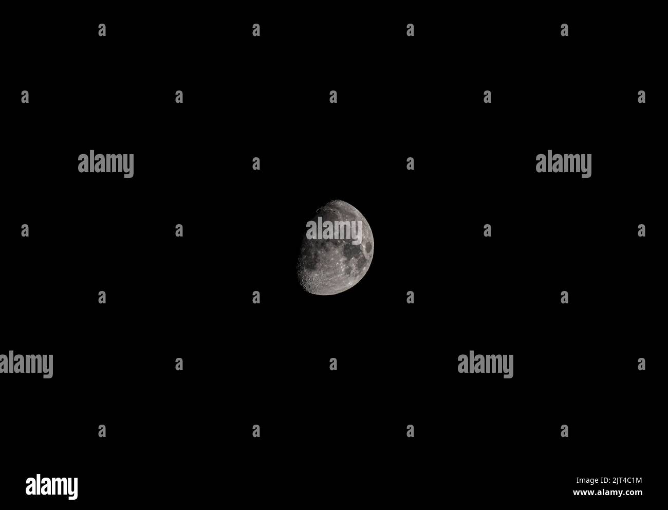 Perfectly detailed crescent moon with a totally black background Stock ...