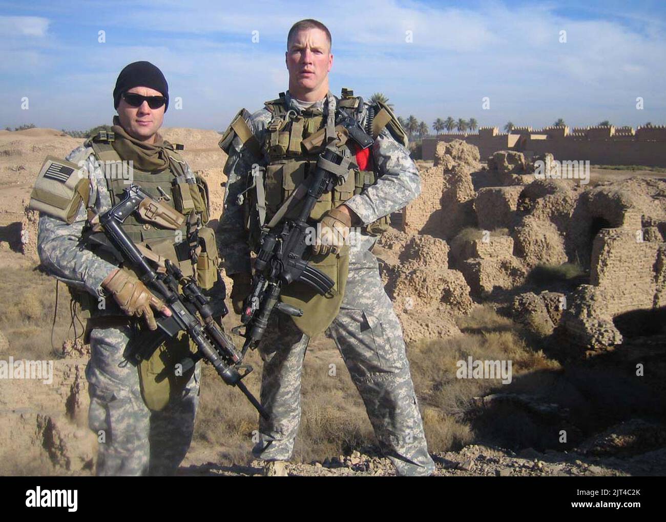 Two 19th Group Special Forces Soldiers in Babil Province Iraq Stock ...