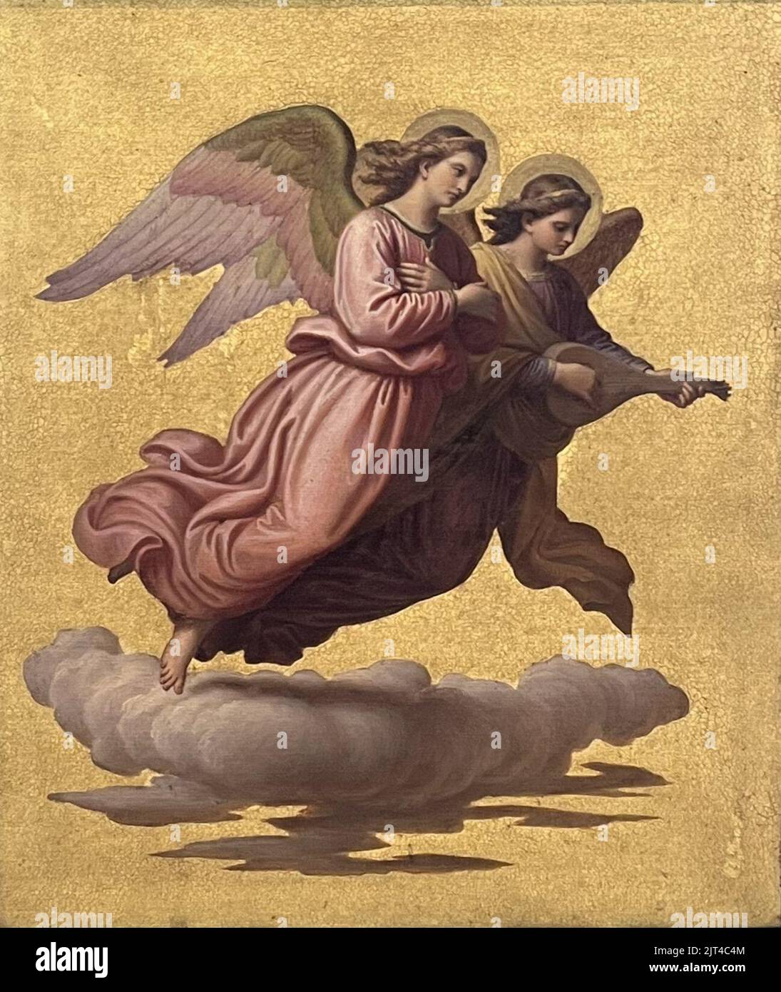 Two angels floating 1 (1865)– Johann von Schraudolph Stock Photo - Alamy