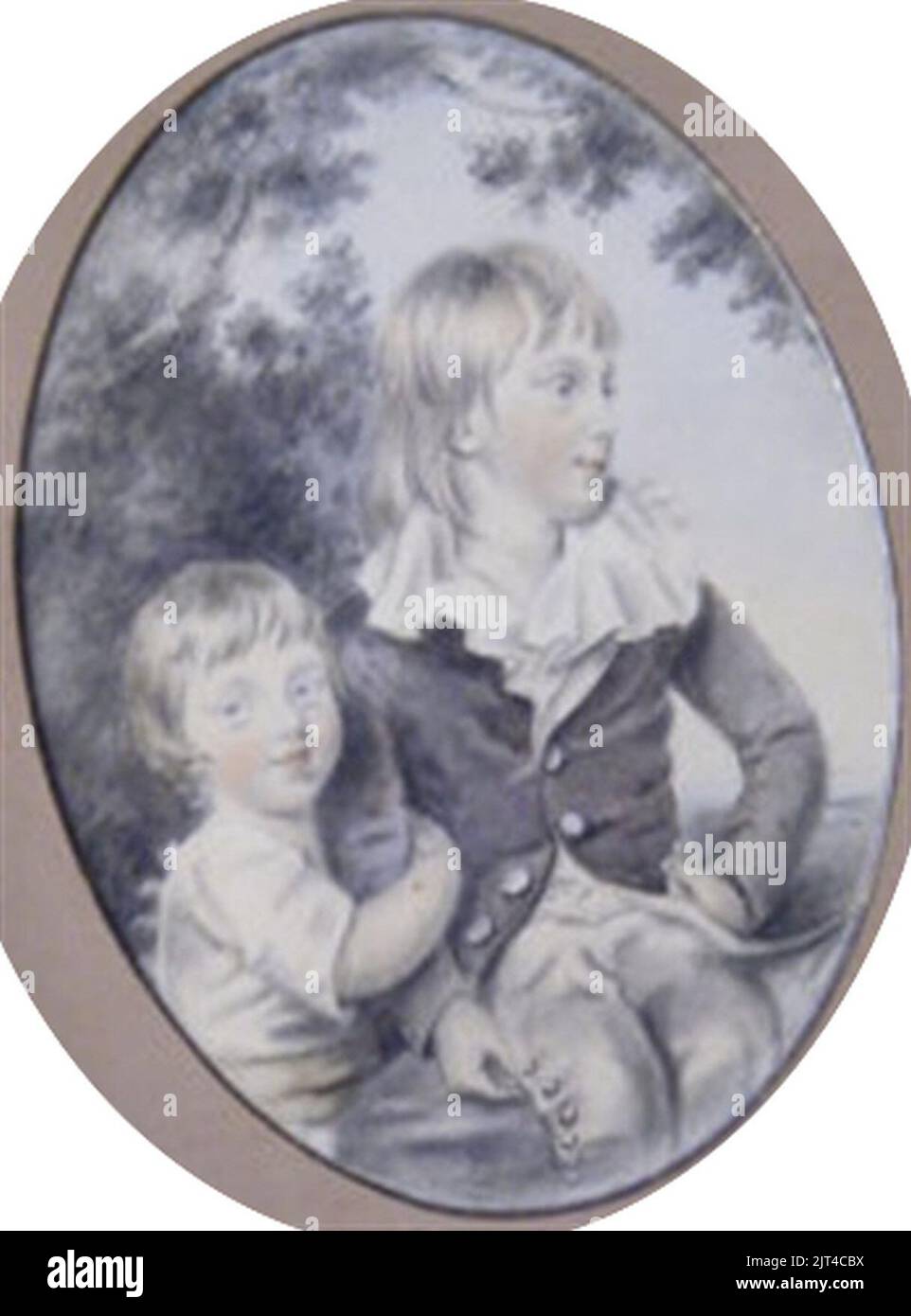 Two brothers (The Bulteel children Stock Photo - Alamy