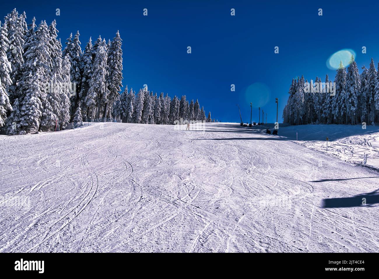 Ski resort at a sunny day Stock Photo - Alamy