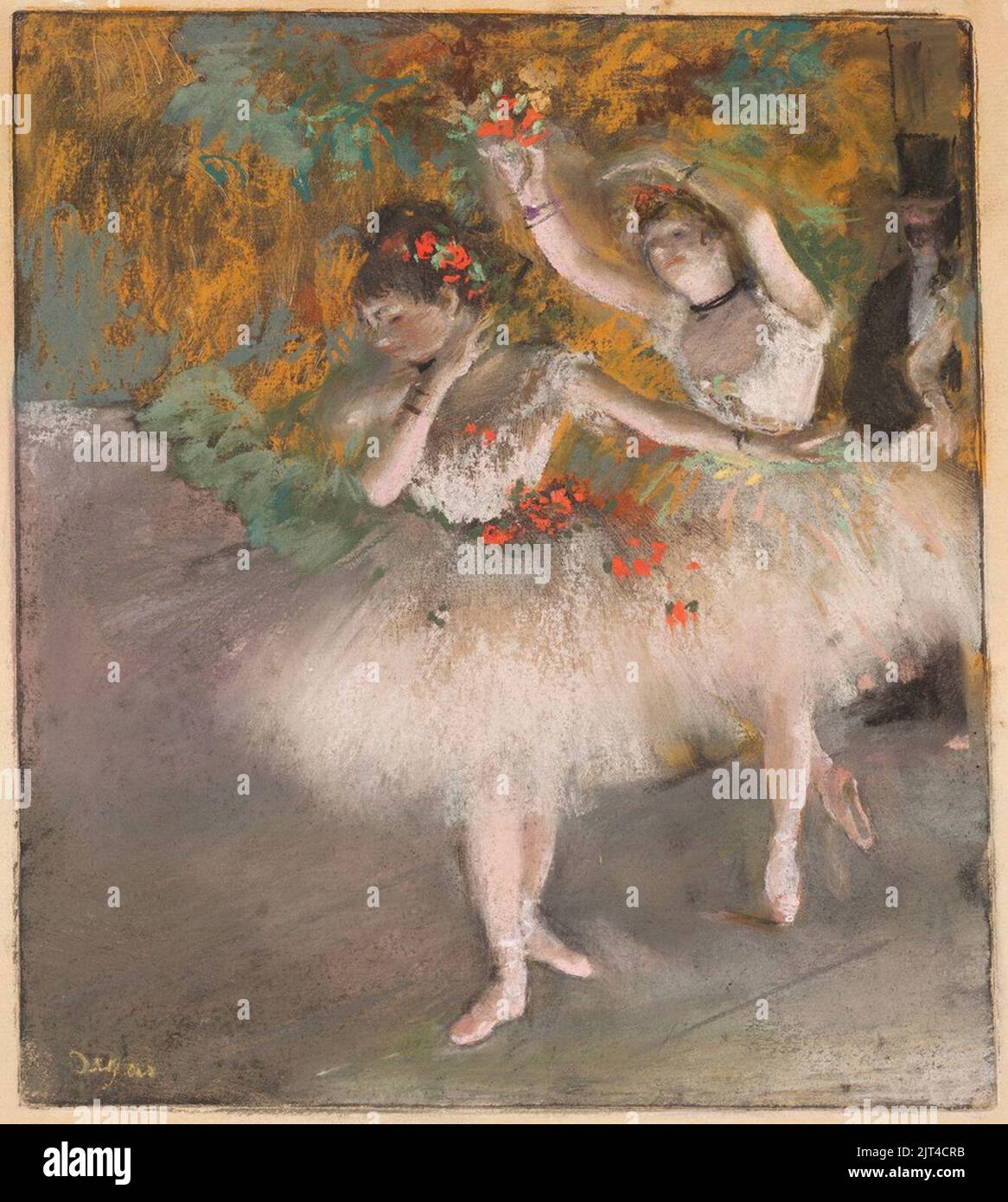 Two Dancers Entering the Stage by Edgar Degas Stock Photo - Alamy