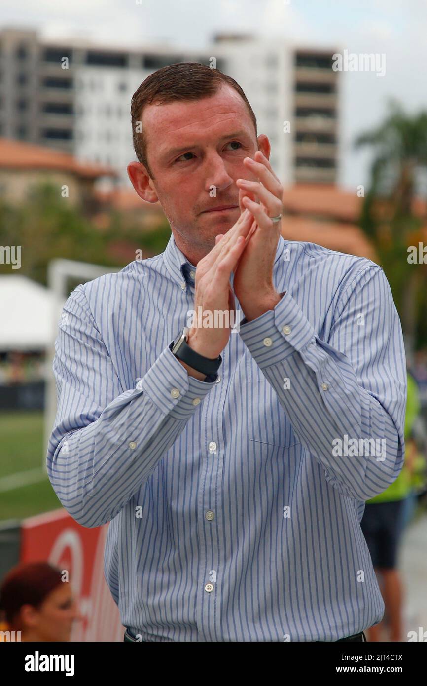 St. Petersburg, FL: Tampa Bay Rowdies head coach Neill Collins heads ...