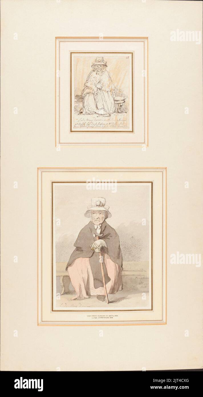 Two Drawings of Lady Mary Duncan Stock Photo - Alamy